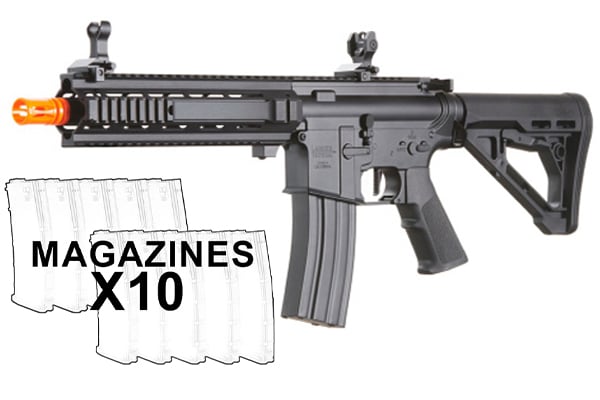 Lancer Tactical Gen 4 L119A2 Full Metal M4 AEG 10 Pack Mag Combo