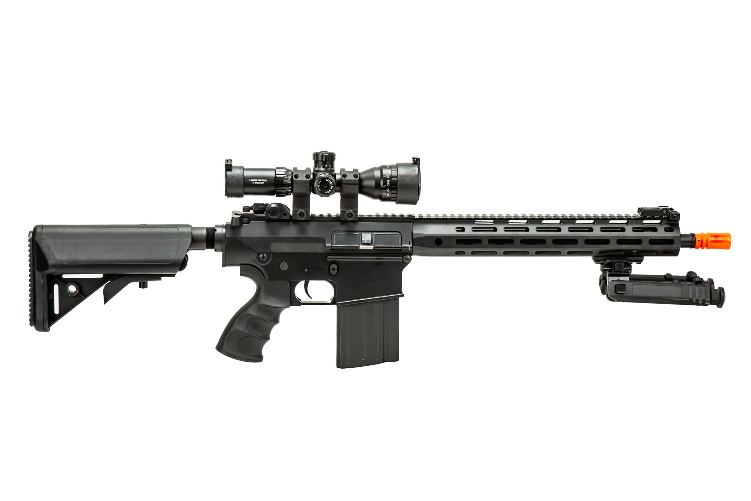 Golden Eagle SR-25K AEG Airsoft Rifle W/ URX4 M-LOK Handguard & Crane ...