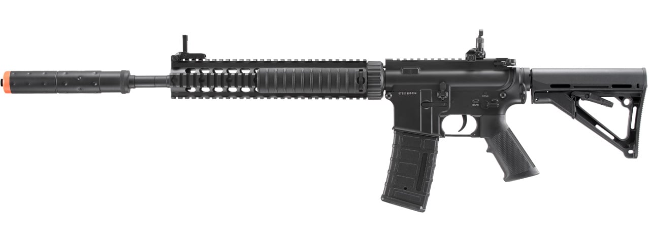Double Bell M4 RIS Carbine Full Metal AEG w/ Mock Suppressor ( Black )