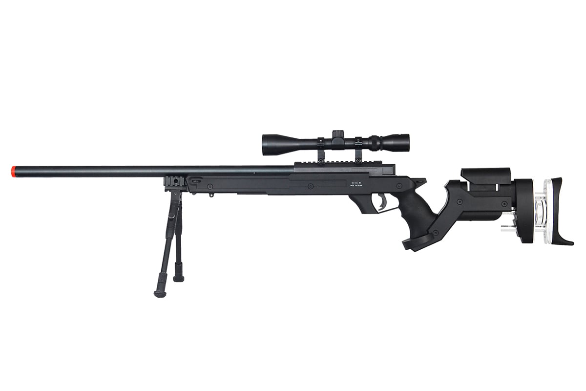 WELL MB05BAB Bolt Action Airsoft Rifle w/ Scope & Bipod ( Black )