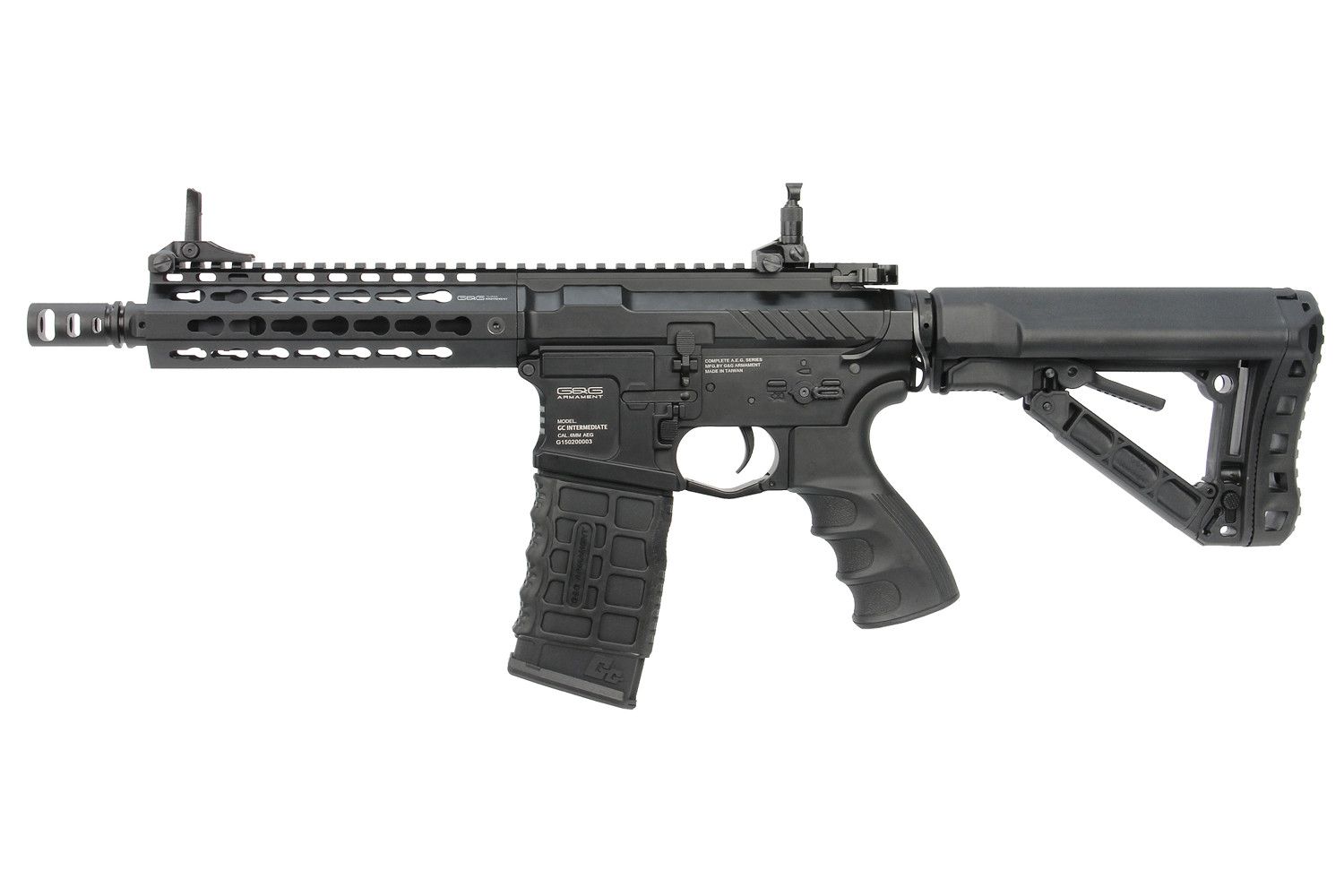 G&G GC16 SR CQB M4 AEG Airsoft Rifle ( Black )
