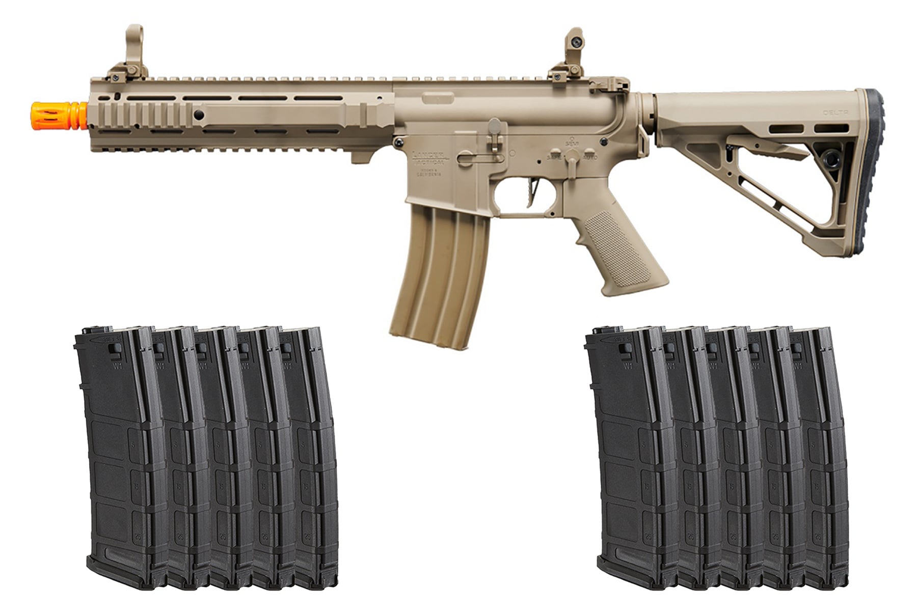 Lancer Tactical Gen 4 L119A2 Full Metal M4 AEG 10 Pak Mag Combo