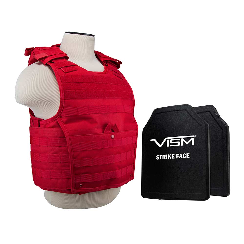 Vism Expert Carrier Vest With 10"X12" Shooter's Cut Hard PE Ballistic ...