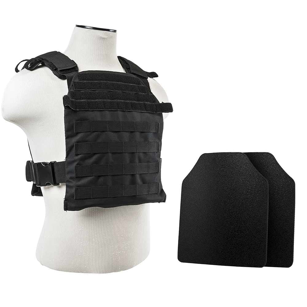 VISM Fast Plate Carrier With 10"X12' Level IIIA Shooter's Cut Hard ...