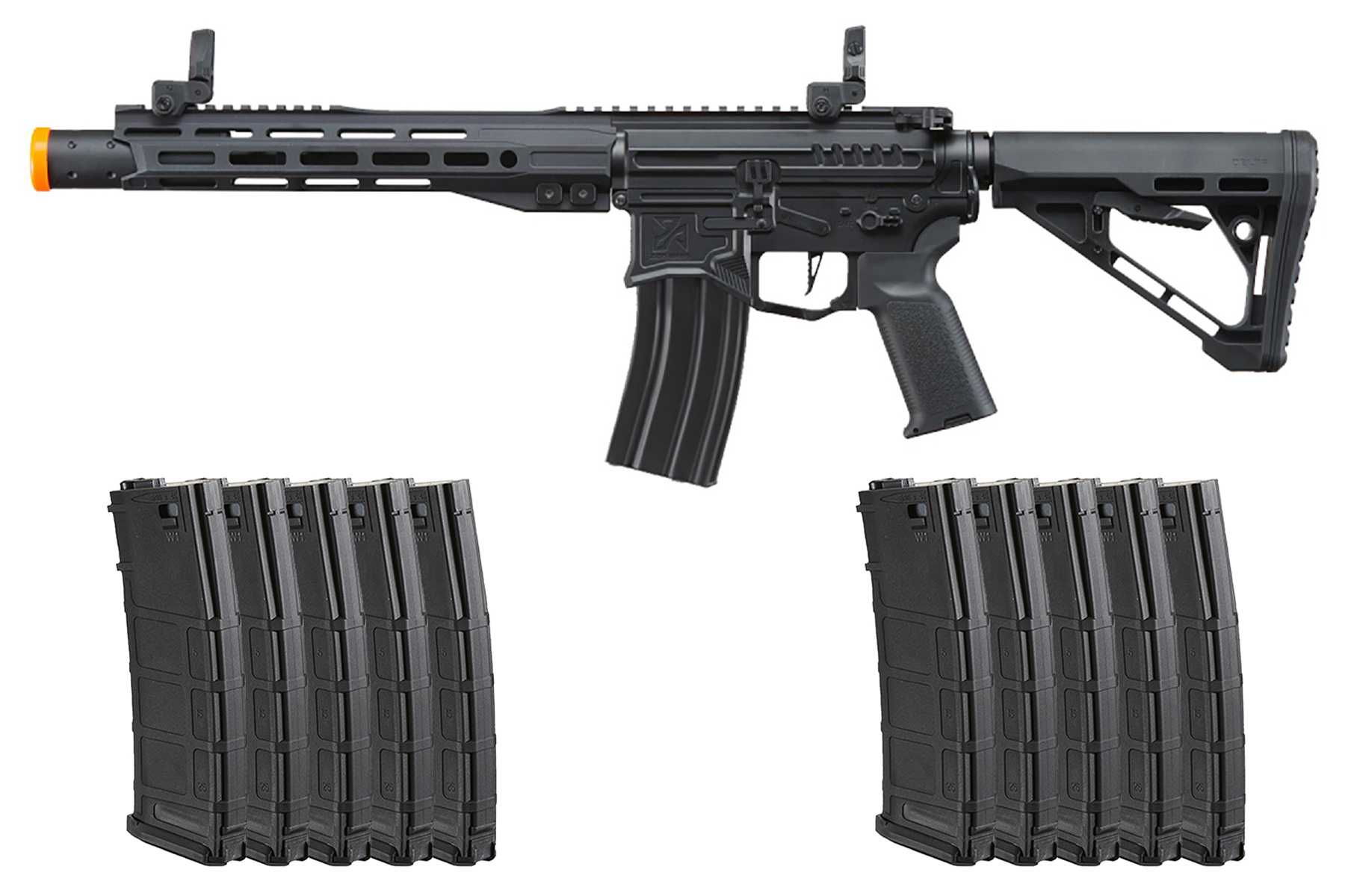 Zion Arms R15 MK2 10" M4 AEG w/ Nebula II ETU 10 Pack Mag Combo
