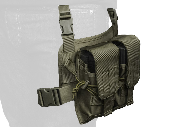 Lancer Tactical Magazine Pouch Leg Rig MOLLE ( OD Green )
