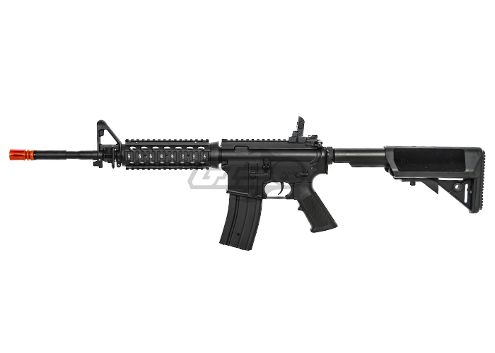 JG M4 SOPMOD RIS AEG Airsoft Rifle Enhanced Version ( Black )