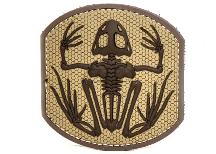 Mil-Spec Monkey Frog Skeleton PVC Patch ( Desert )
