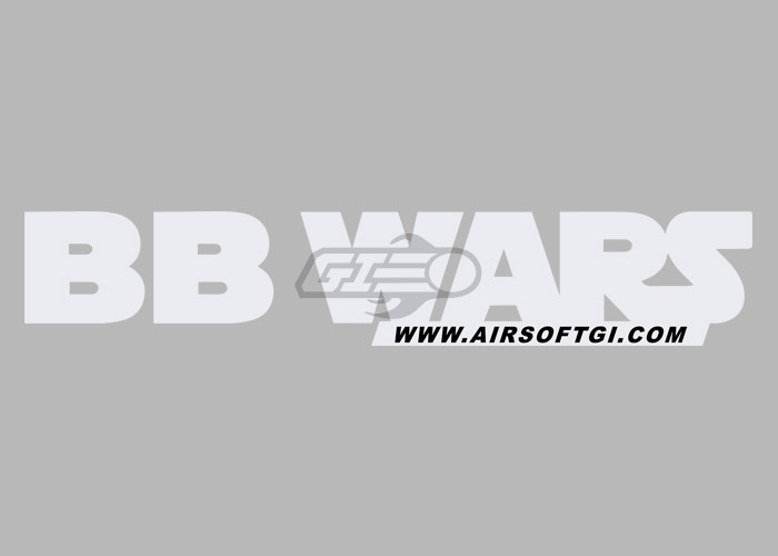 Airsoft GI BB Wars Vinyl Decal Sticker ( White )