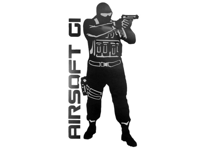 Airsoft GI Operator Vinyl Decal Sticker ( Black )