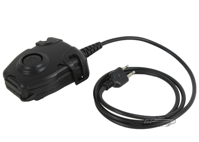 Bravo 01 Style P ICOM / Midland / Cobra ETC 2 Pin Version PTT ( Black )