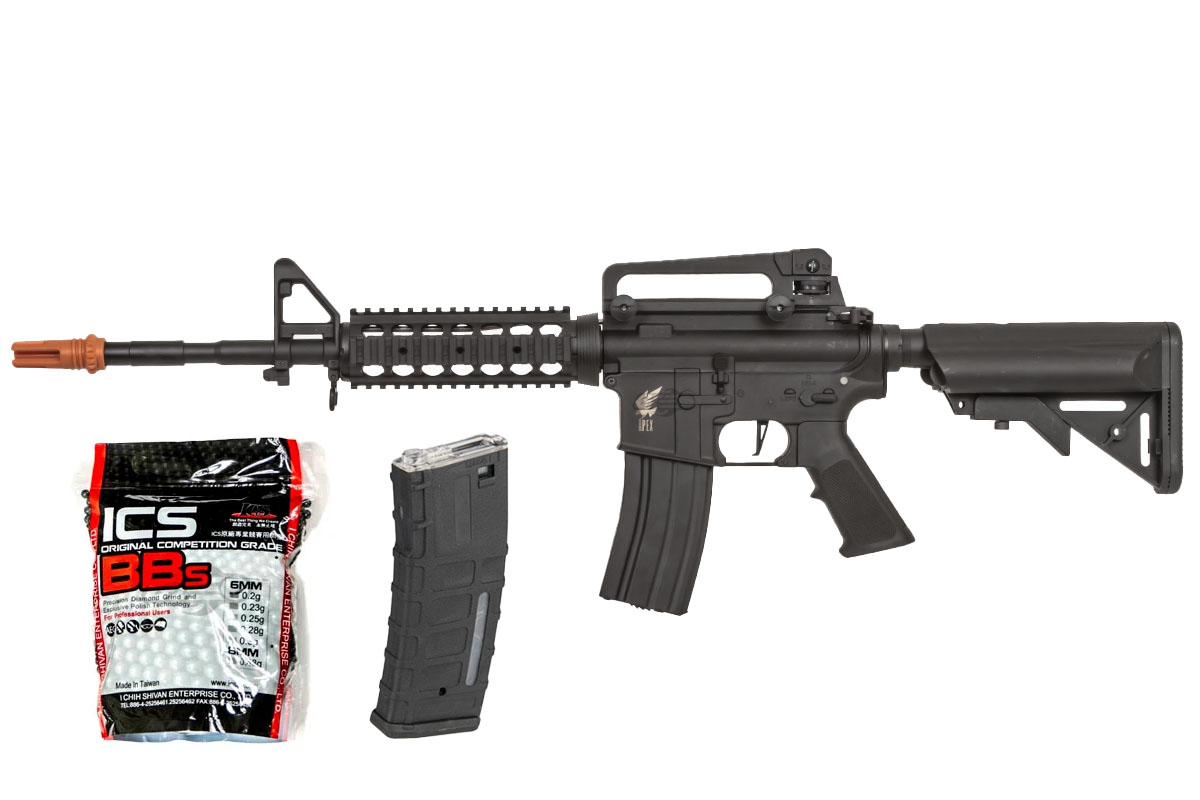 Starter Package #20 Ft. Apex Fast Attack RIS M4 Carbine AEG Airsoft Rifle