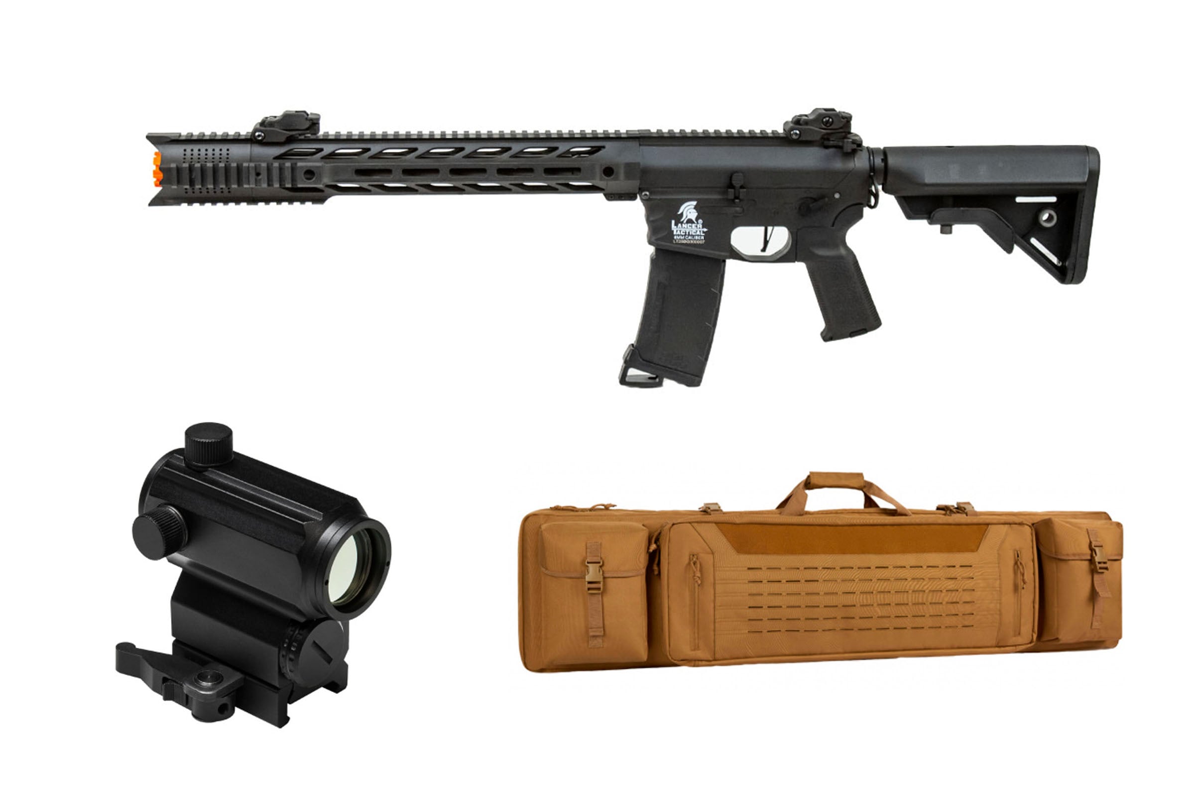 Field Ops Package #7 ft. Lancer Tactical Gen3 LT-25B-G3 AEG Airsoft Rifle ( Black )