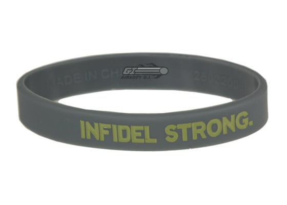 MM Infidel Strong Band ( Grey w/ Tan Text ) Large