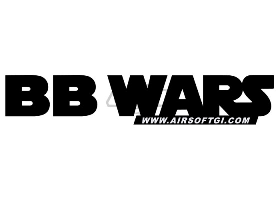 Airsoft GI BB Wars Vinyl Decal Sticker ( Black )